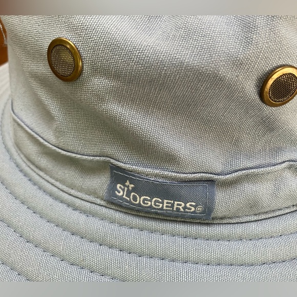 Sloggers | Accessories | Sloggers Sun Hat Sky Blue Cotton Toggled Chinstrap And Vented Crown ...